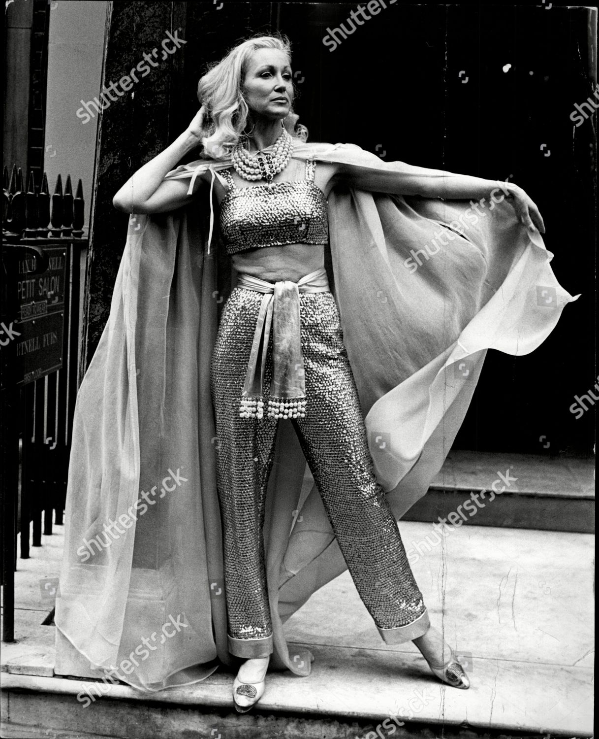 Fashion Women 1973 Model Wearing Norman Editorial Stock Photo - Stock ...
