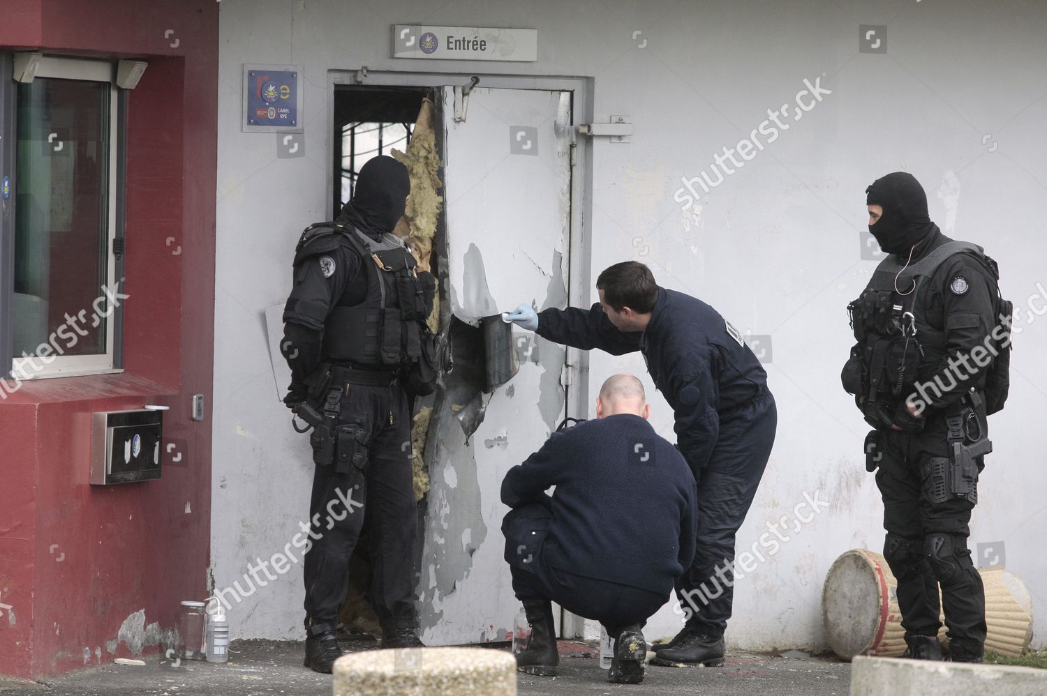 Forensics Experts Police Near Door Blown Editorial Stock Photo - Stock ...