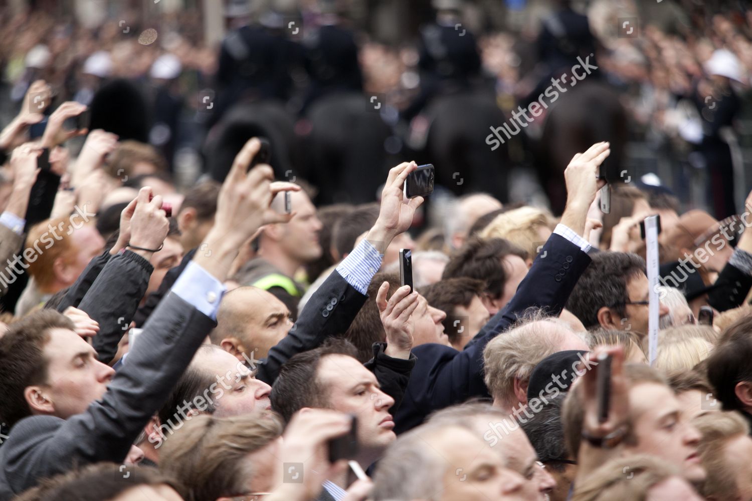 Onlookers Watching Funeral Procession Editorial Stock Photo - Stock ...