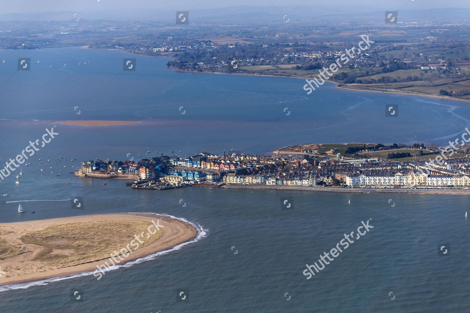 Aerial View River Exe Estuary Exmouth Editorial Stock Photo - Stock ...
