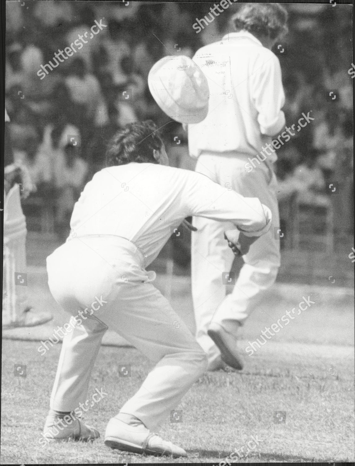 England Cricketer Derek Randall Action Against Editorial Stock Photo ...