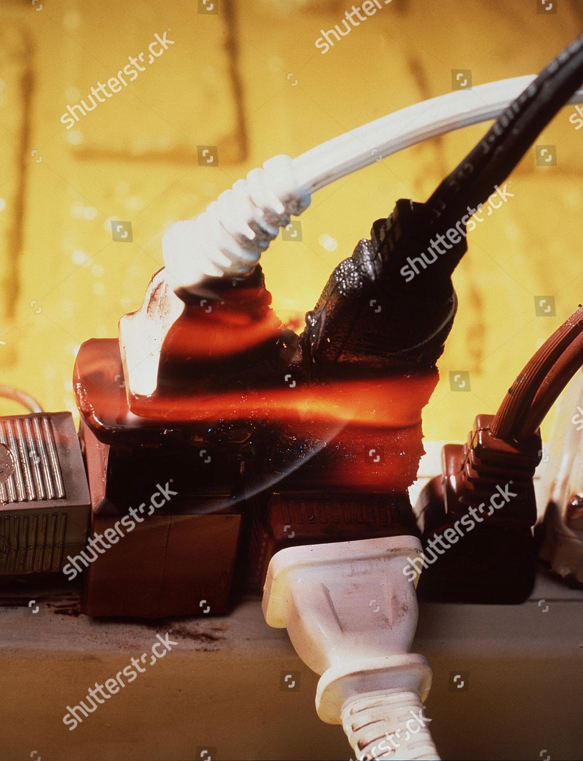Overloaded Adaptor Catches Fire Editorial Stock Photo - Stock Image ...
