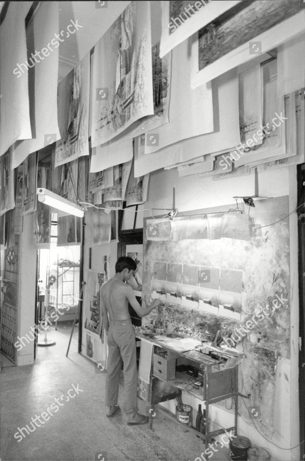 Art Paintings Forgery Artist Work On Editorial Stock Photo - Stock ...