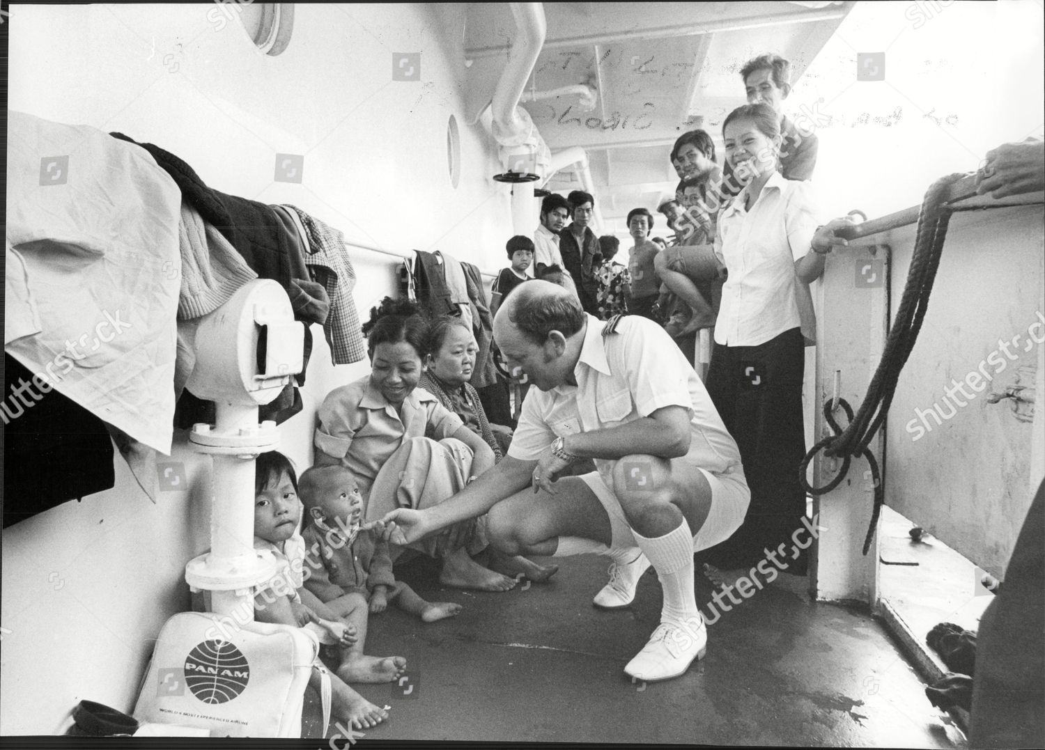 Captain Healey Martin Vietnamese Refugees On Editorial Stock Photo ...