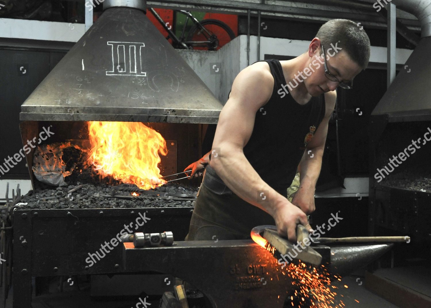 Apprentice Farrier Trooper Matthew Wade Forges Editorial Stock Photo ...