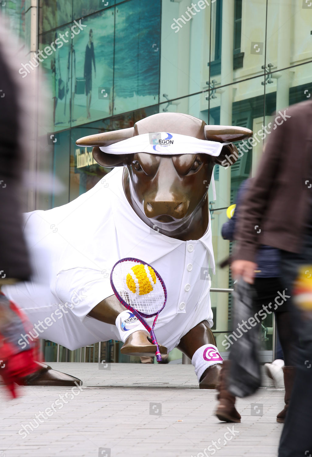 Birminghams Bullring Bull Dressed Tennis Theme Editorial Stock Photo ...