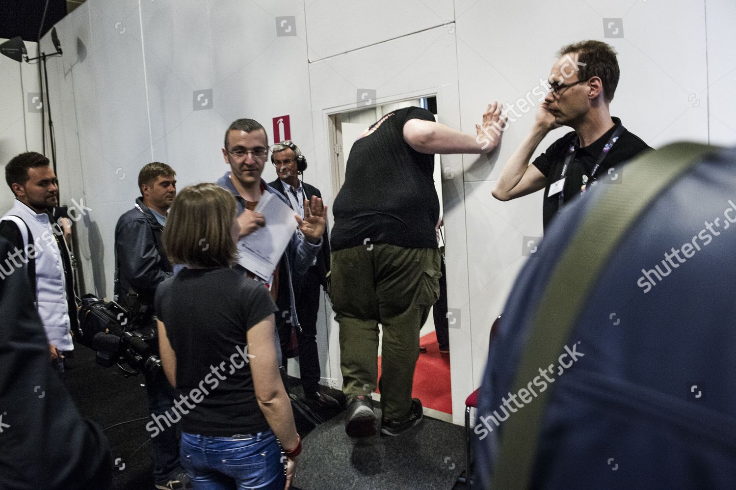 Igor Vovkovinskiy Bending Down Get Through Editorial Stock Photo ...