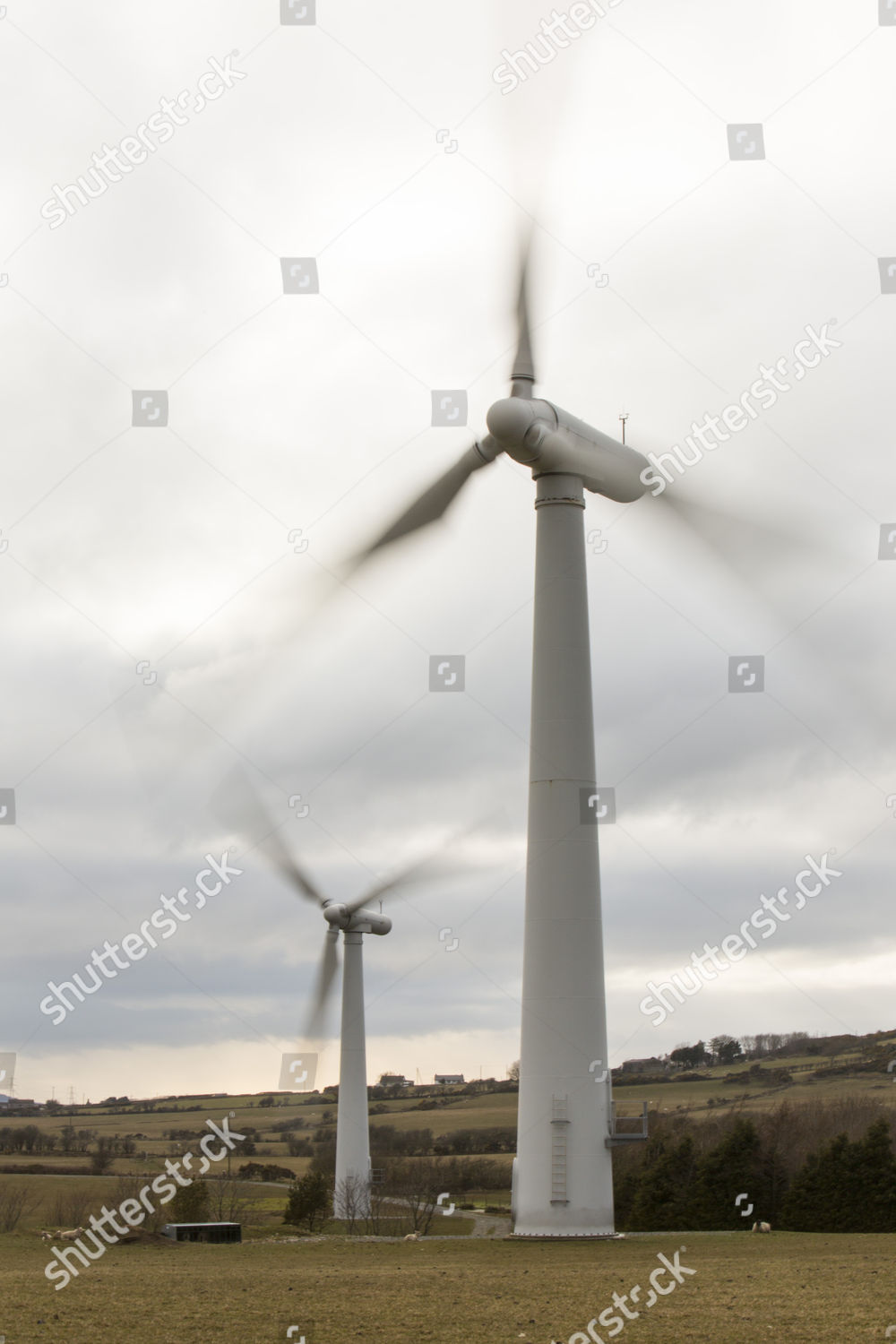 Wind Turbines Wind Famr Near Amlwych Editorial Stock Photo - Stock ...