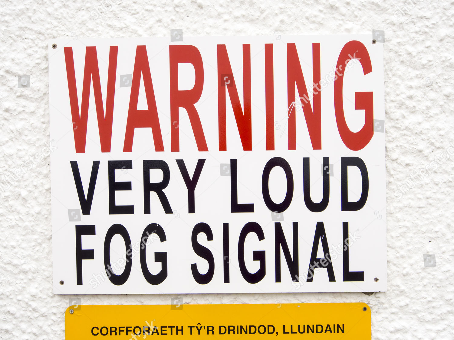 Fog Horn Warning Sign Point Lynas Editorial Stock Photo - Stock Image ...