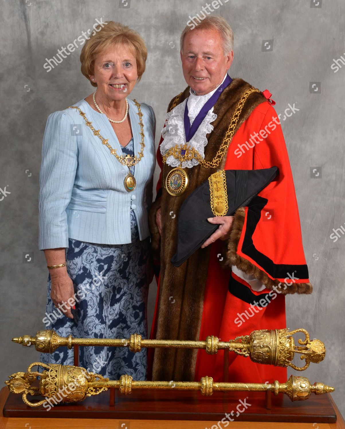 Councillor Pam Nixon Mayor Ray Banham Editorial Stock Photo - Stock ...