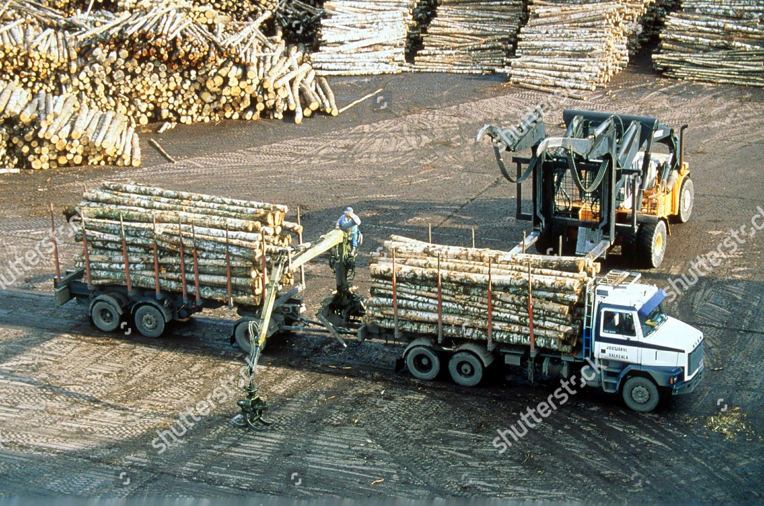 Loading Lorries Wood Take Mills Editorial Stock Photo - Stock Image ...