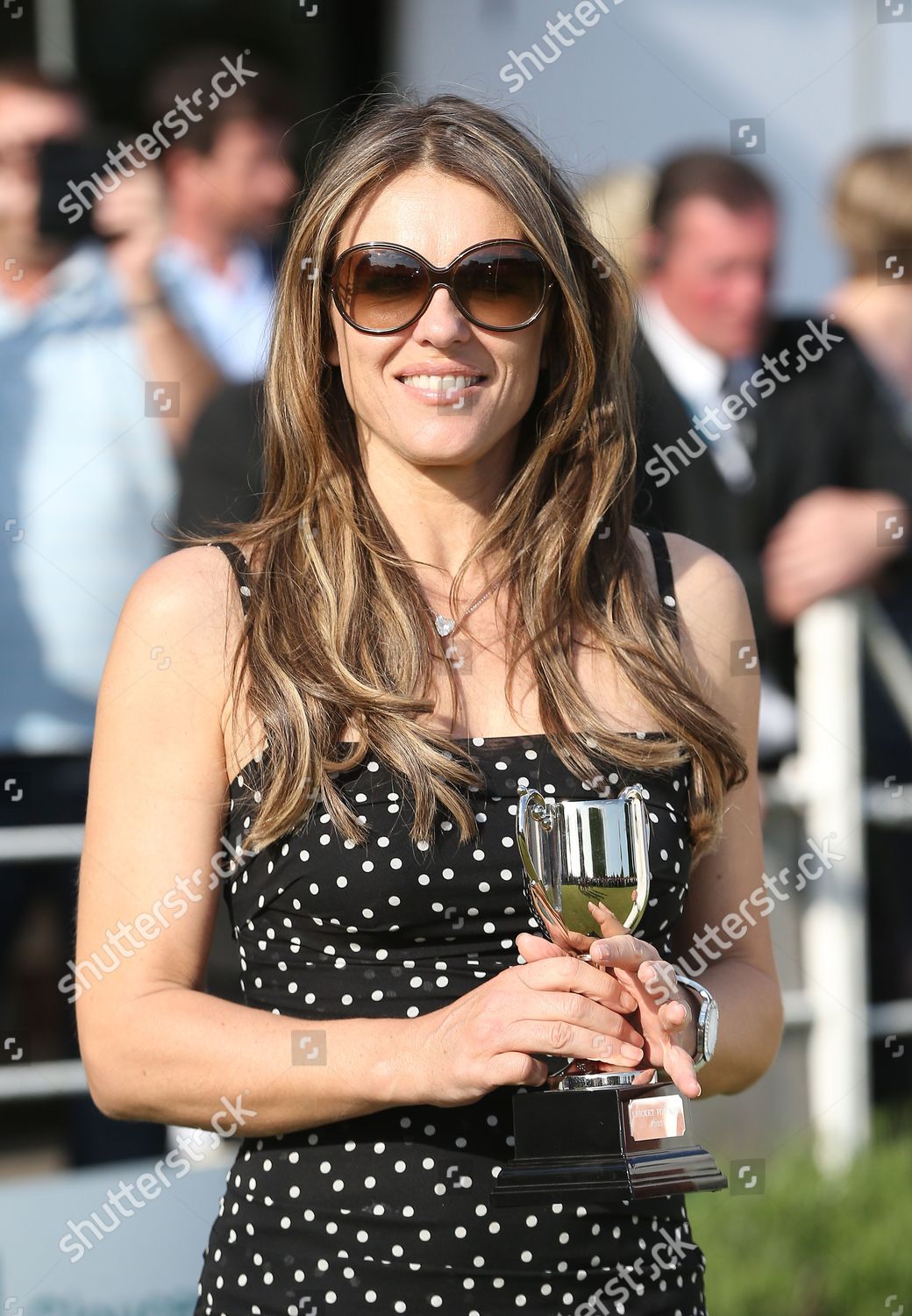 Elizabeth Hurley Holds Trophy Before Presenting Editorial Stock Photo ...