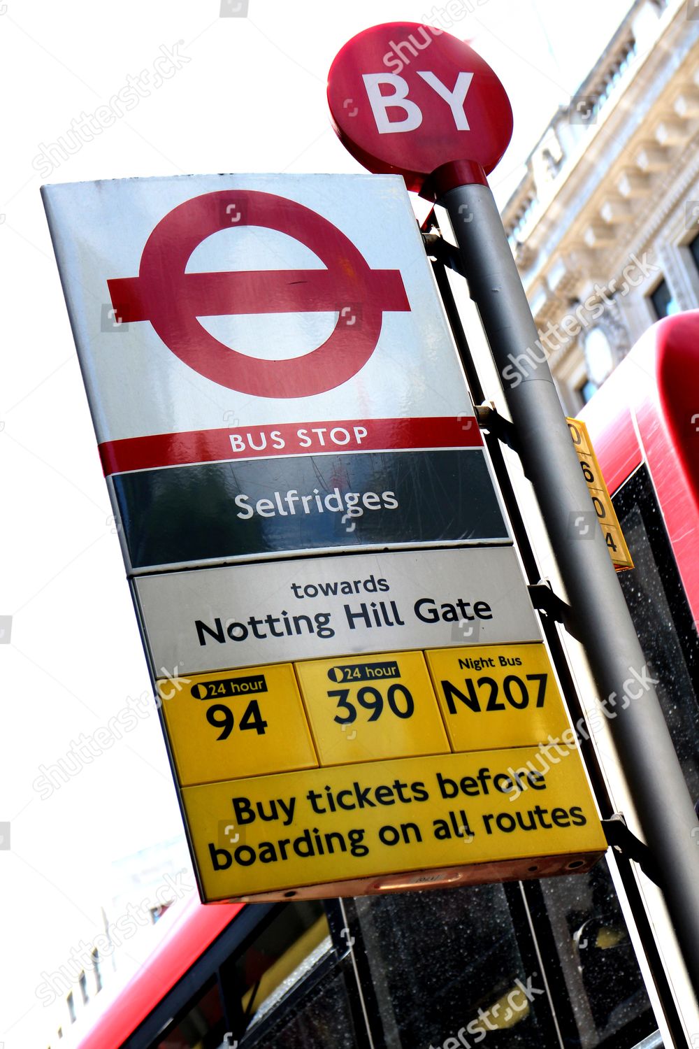 London Bus Stop Selfridges London England Editorial Stock Photo - Stock ...