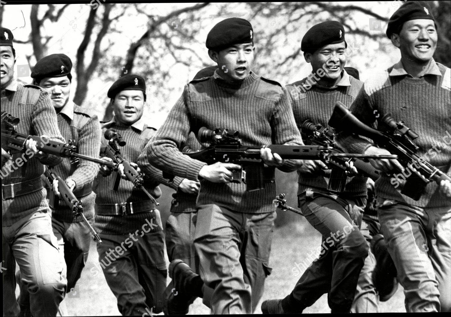Members Gurkha Regiment Their Slr Rifles Editorial Stock Photo - Stock ...