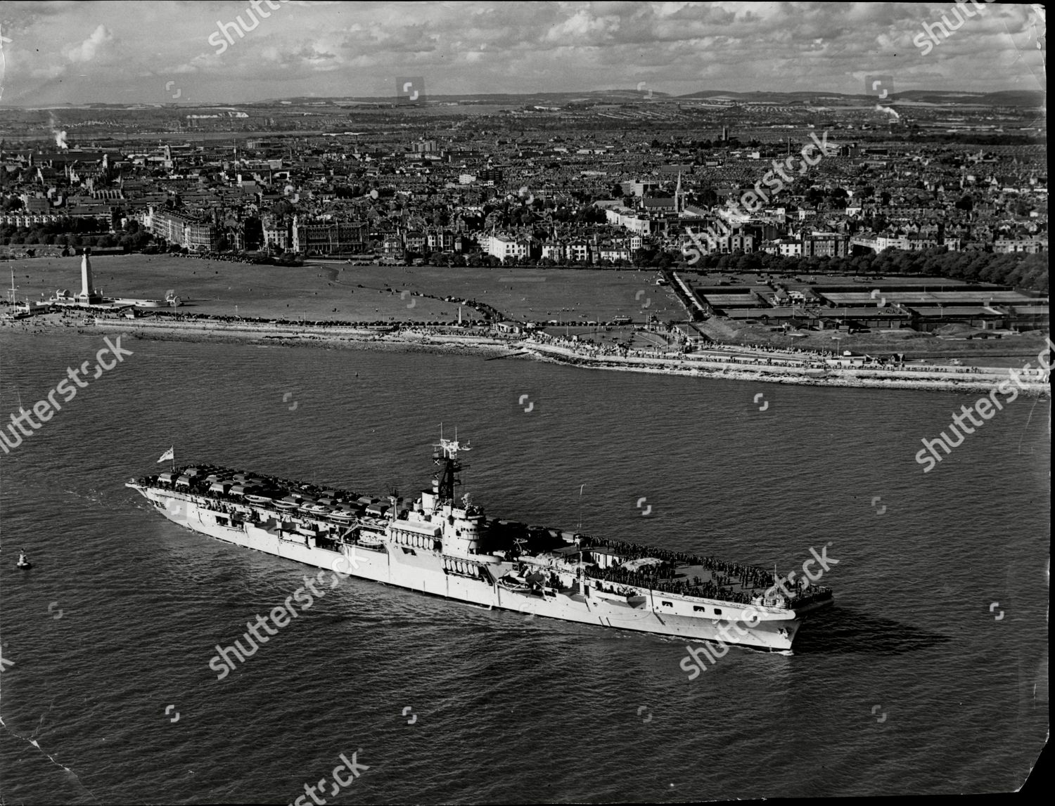Hms Theseus Royal Navy Aircraft Carrier Editorial Stock Photo - Stock ...