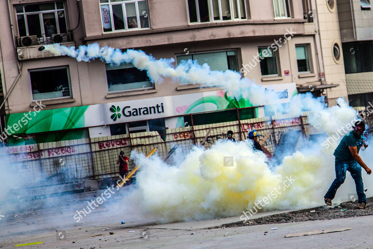 Protester Throws Tear Gas Canister Police Editorial Stock Photo - Stock ...