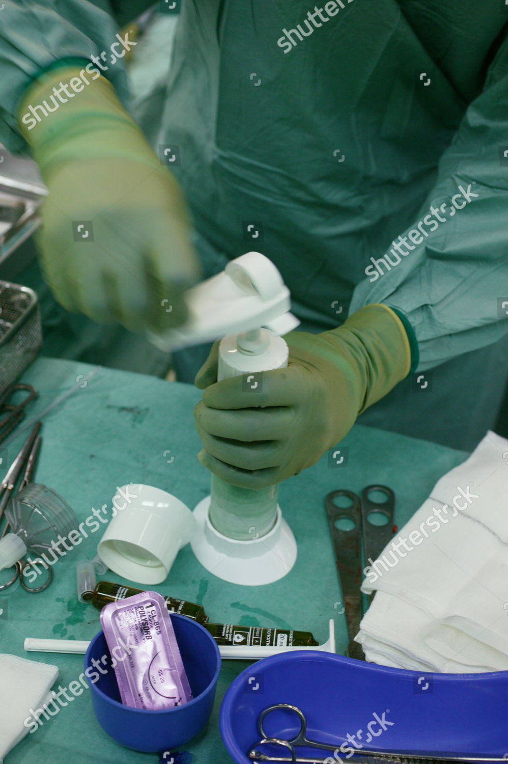 Orthopedic Cement Being Mixed During Hemiarthroplasty Editorial Stock ...