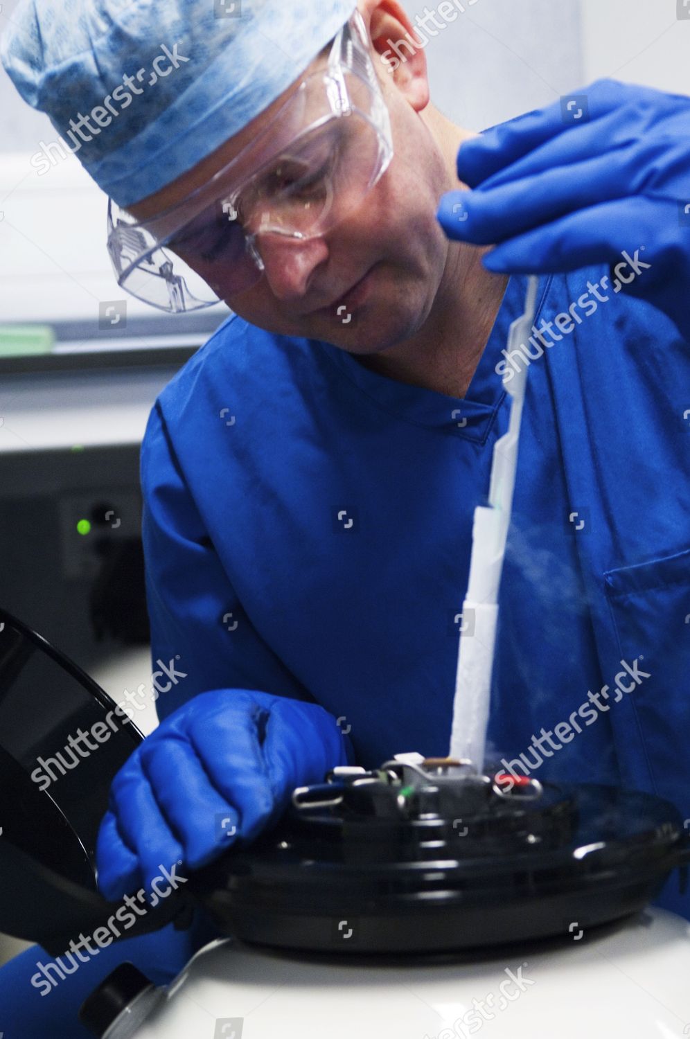 Doctor Removing Embryo Samples Cryogenic Storage Editorial Stock Photo ...