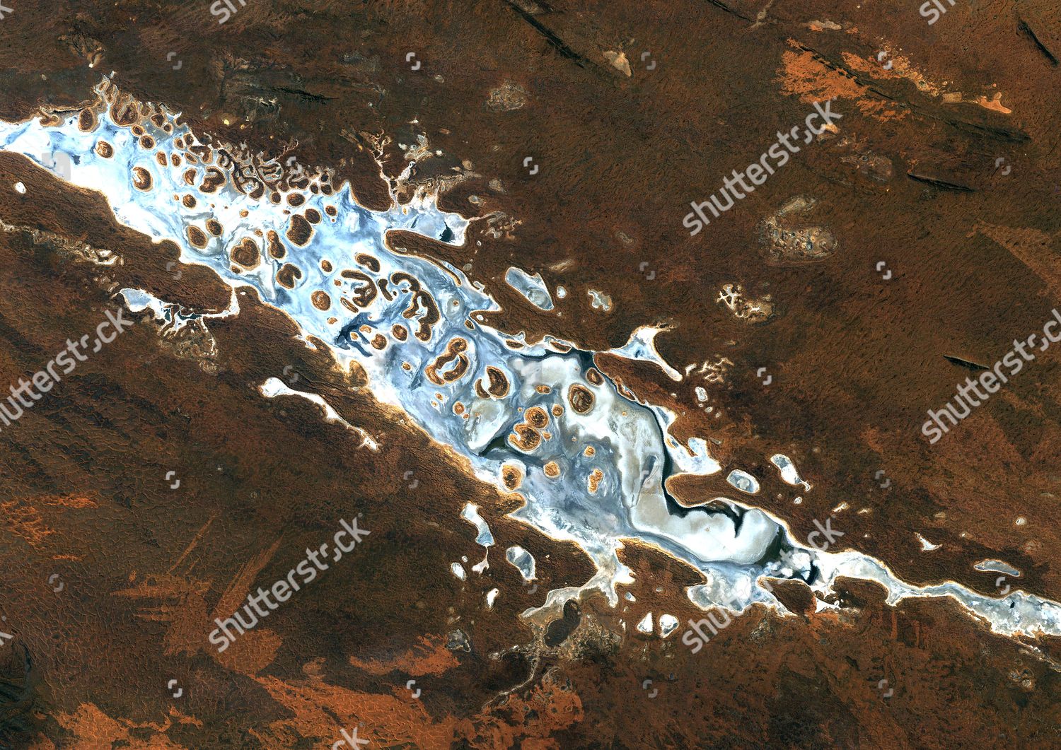 Lake Amadeus Australia True Colour Satellite Editorial Stock Photo ...