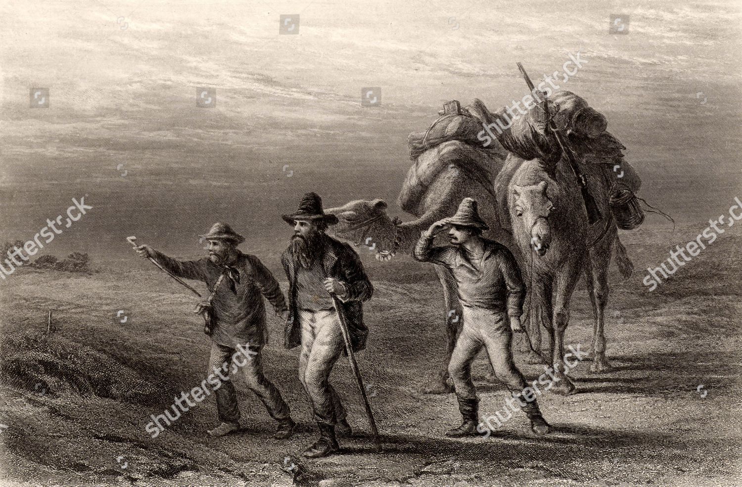 Burke Wills Expedition Explore Interior Australia Editorial Stock Photo ...