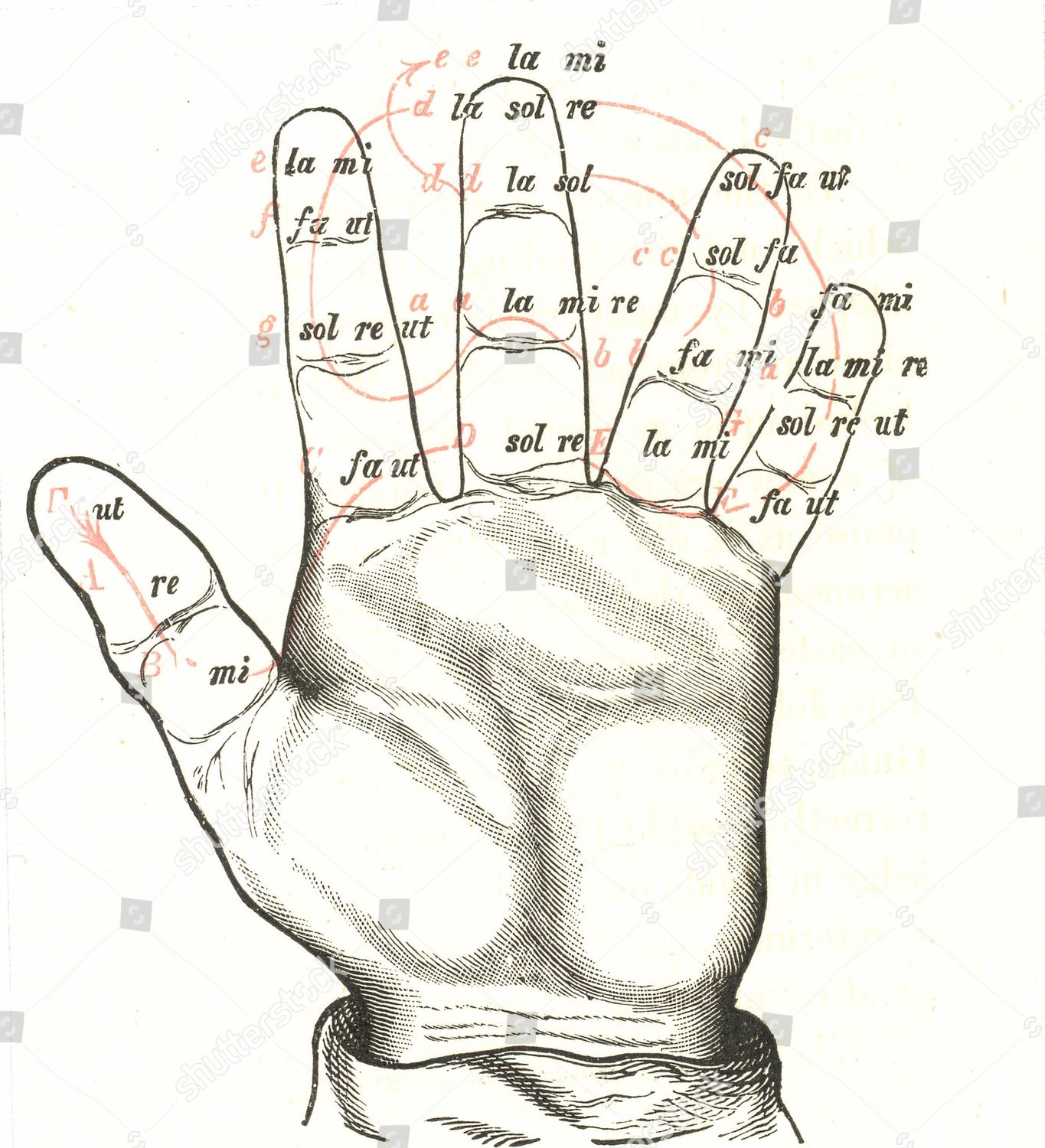 Guidonian Hand Mnemonic Device Aid Learning Editorial Stock Photo ...