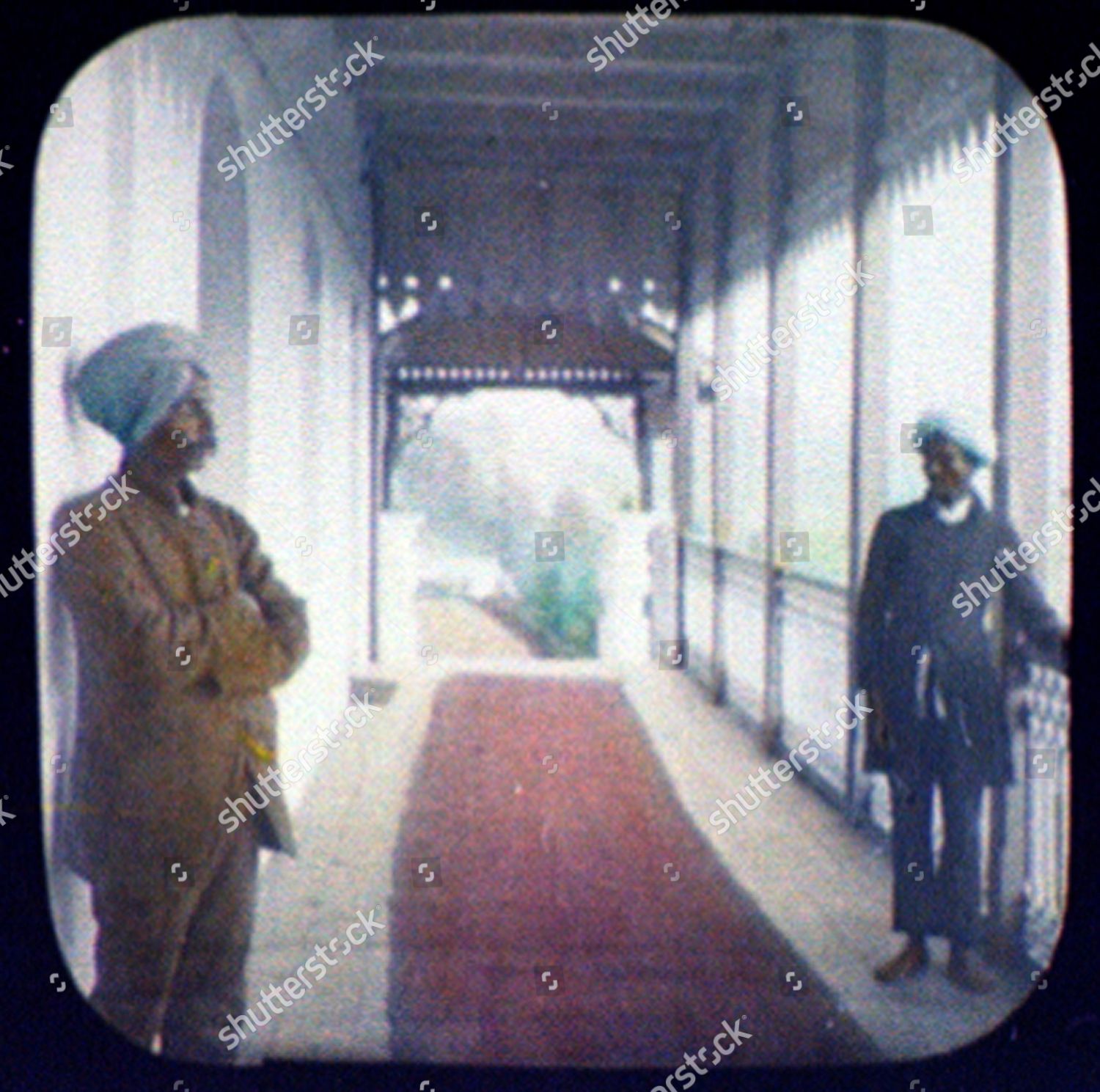 Two Turbaned Servants Waiting On Wooden Editorial Stock Photo - Stock ...