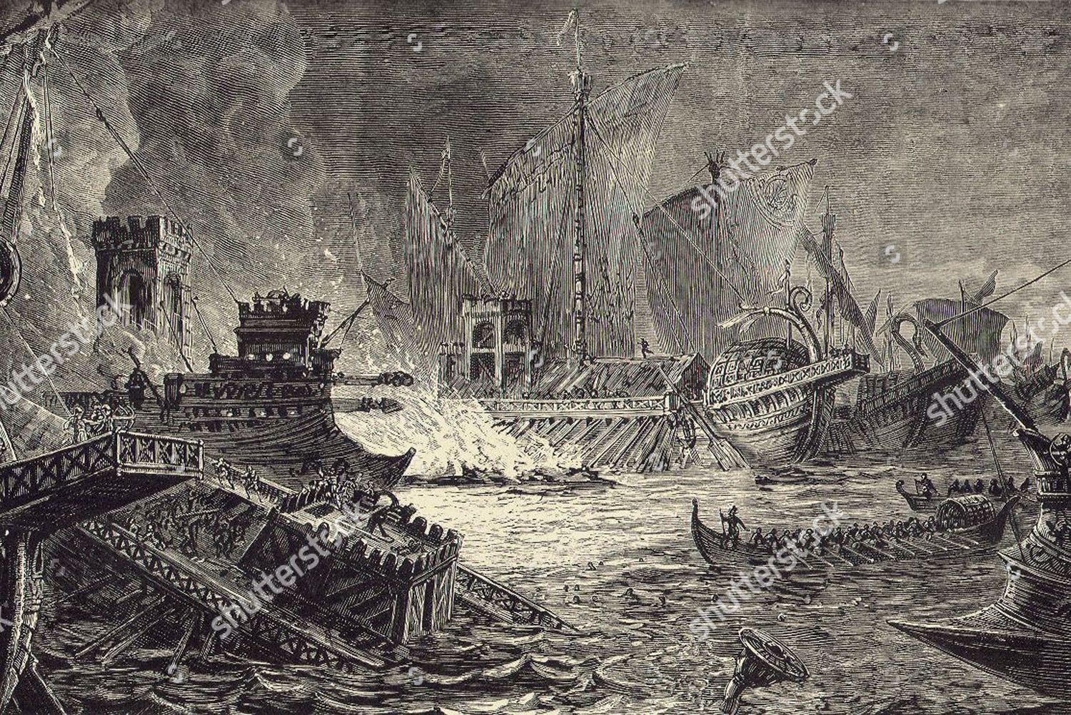 Battle Salamis Fought Between Alliance Greek Editorial Stock Photo ...
