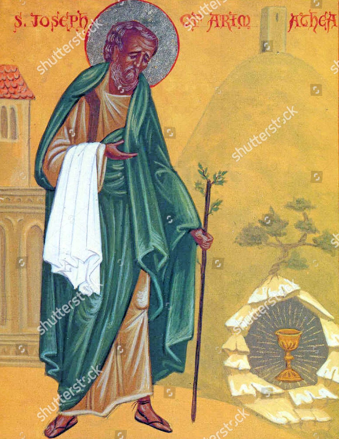 Icon St Joseph Arimathea Glastonbury Holy Editorial Stock Photo - Stock ...