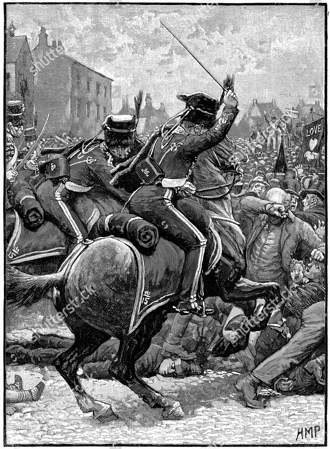 Peterloo Massacre Manchester 16 August 1819 Editorial Stock Photo ...