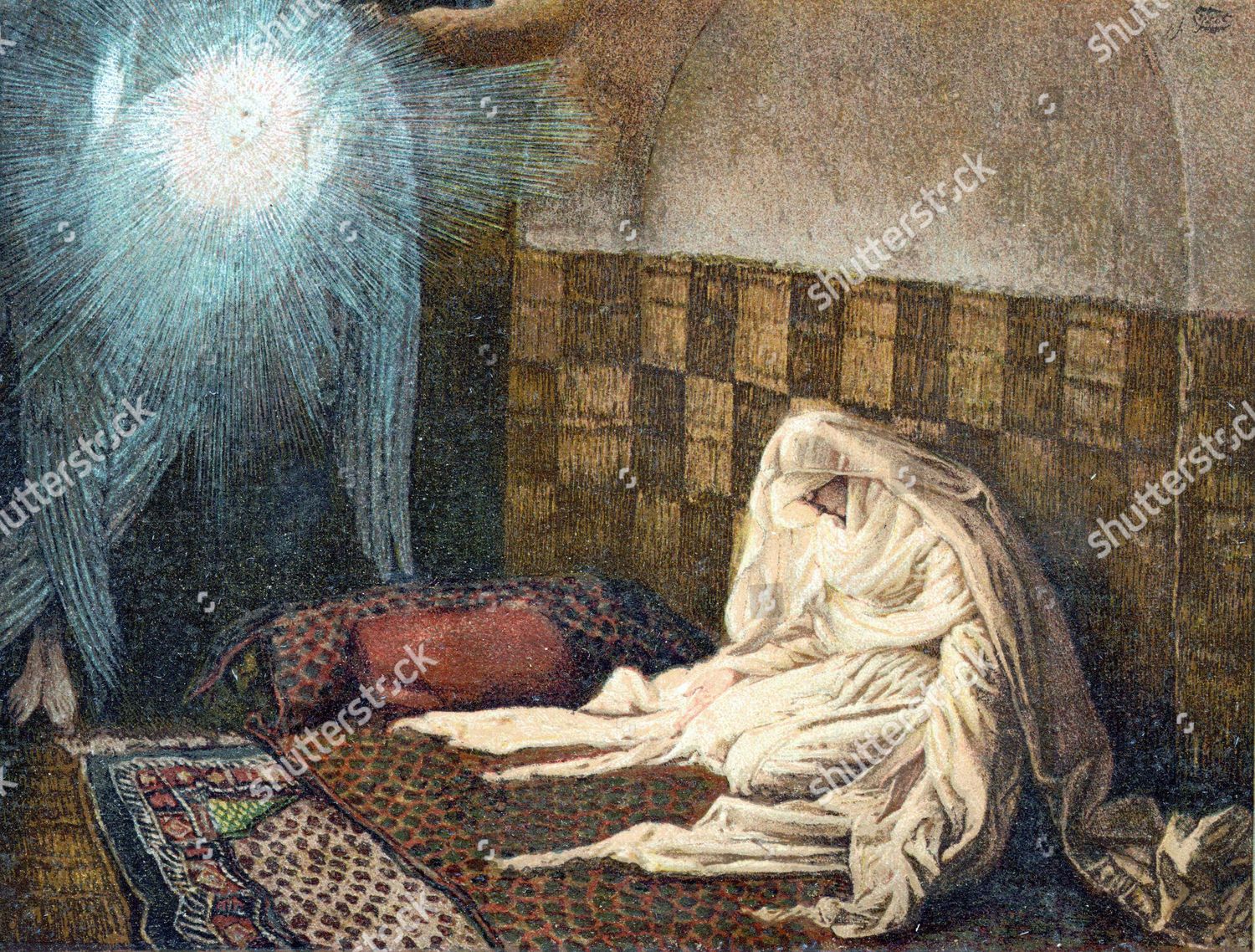 Annunciation Archangel Gabriel Appearing Virgin Mary Editorial Stock ...