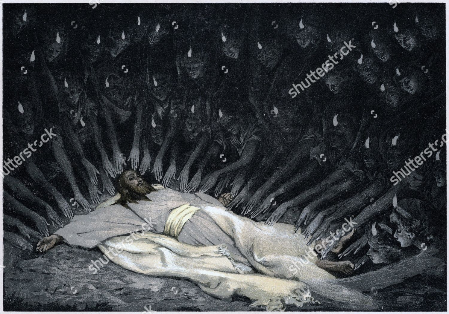 Angels Ministering Jesus After Devil Has Editorial Stock Photo - Stock ...
