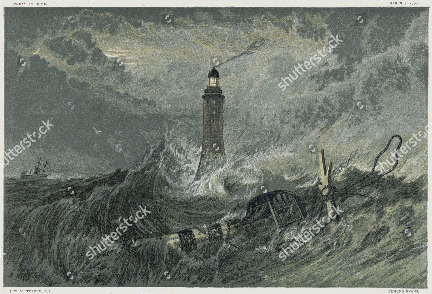 Eddystone Lighthouse Built On Eddystone Rock Editorial Stock Photo ...