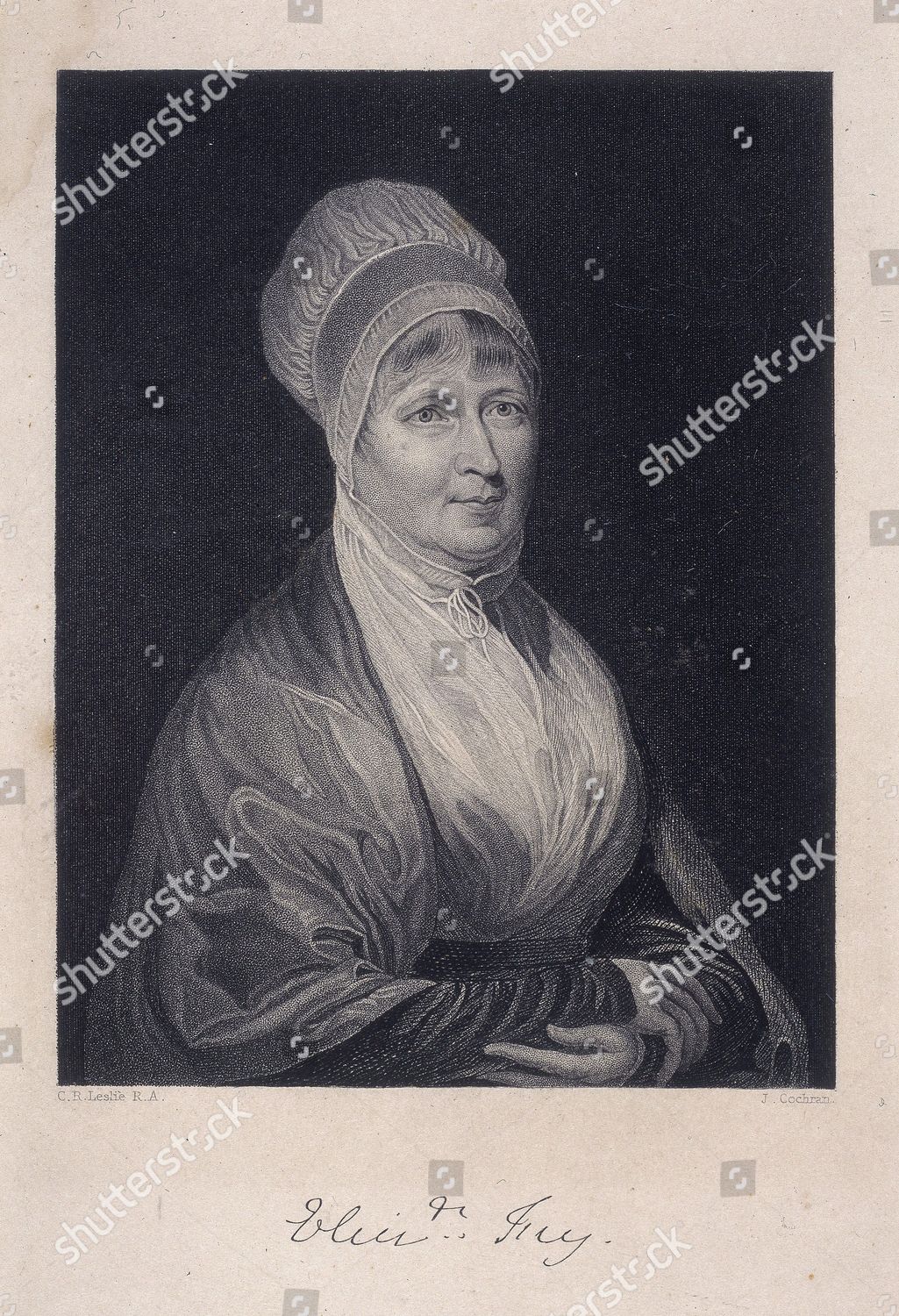 Elizabeth Fry Born Gurney 17801845 English Editorial Stock Photo ...