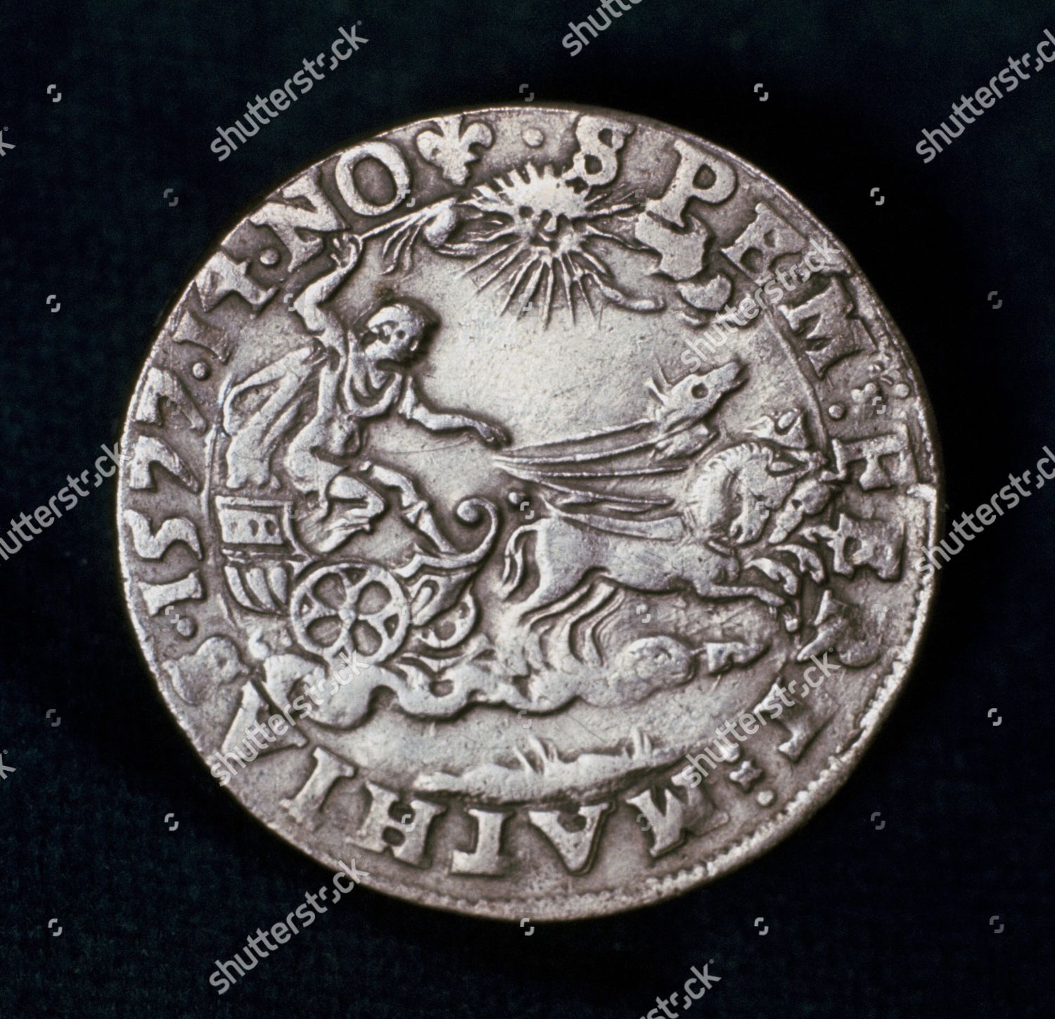 Reverse Medal Commemorating Bright Comet 1577 Editorial Stock Photo ...
