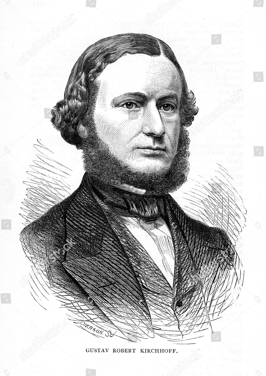 Gustave Robert Kirchhoff 18241887 German Physicist Editorial Stock ...