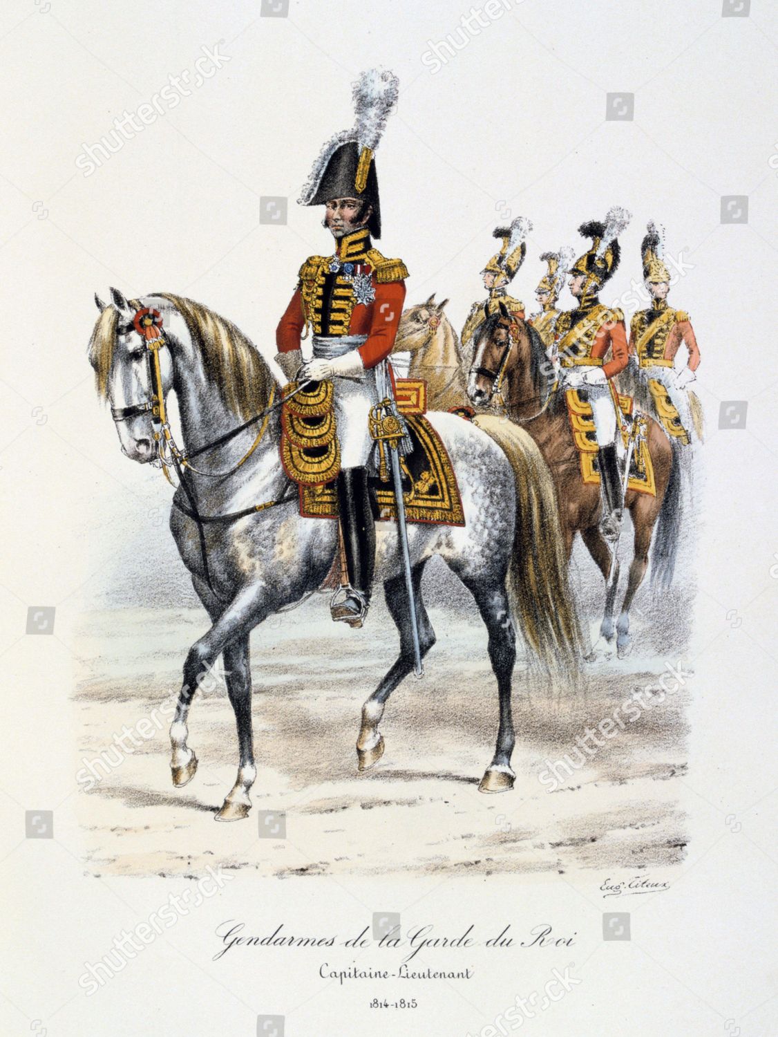 Gendarmes Royal Guard 18141815 Histoire De - Foto de stock de contenido ...