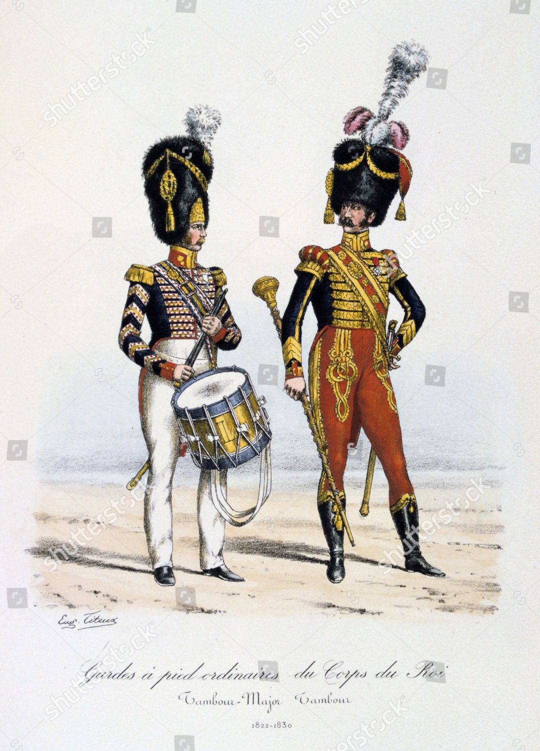 Drummer Drum Major Kings Footguards 18221830 Editorial Stock Photo ...