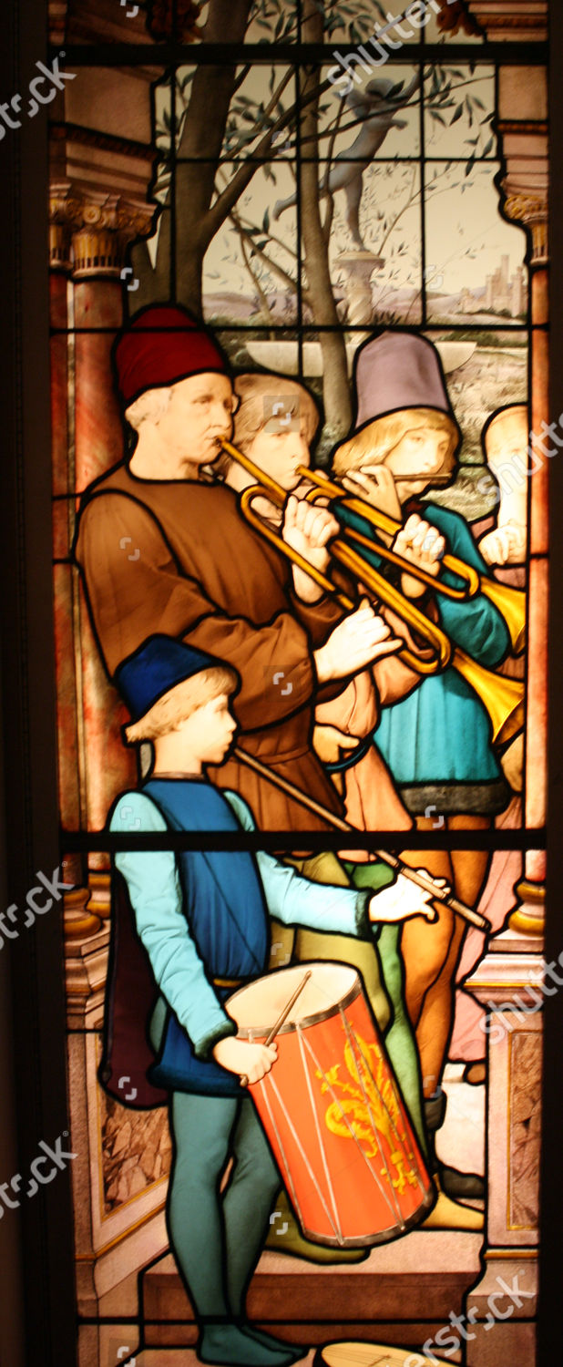 Stained Glass Depicting Musicians 1885 Editorial Stock Photo - Stock ...