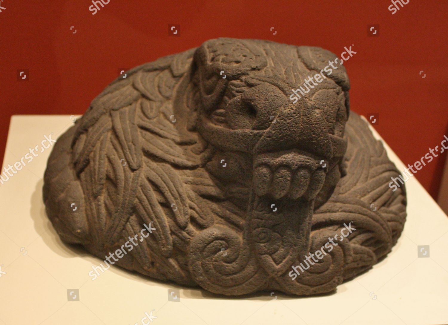 Aztec Stone Sculpture God Quetzalcoatl Editorial Stock Photo - Stock ...