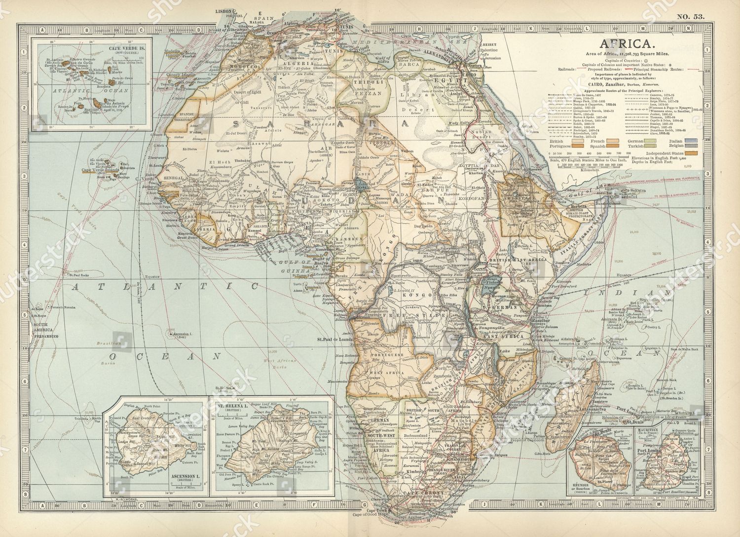 Map Colonial Africa Editorial Stock Photo - Stock Image | Shutterstock