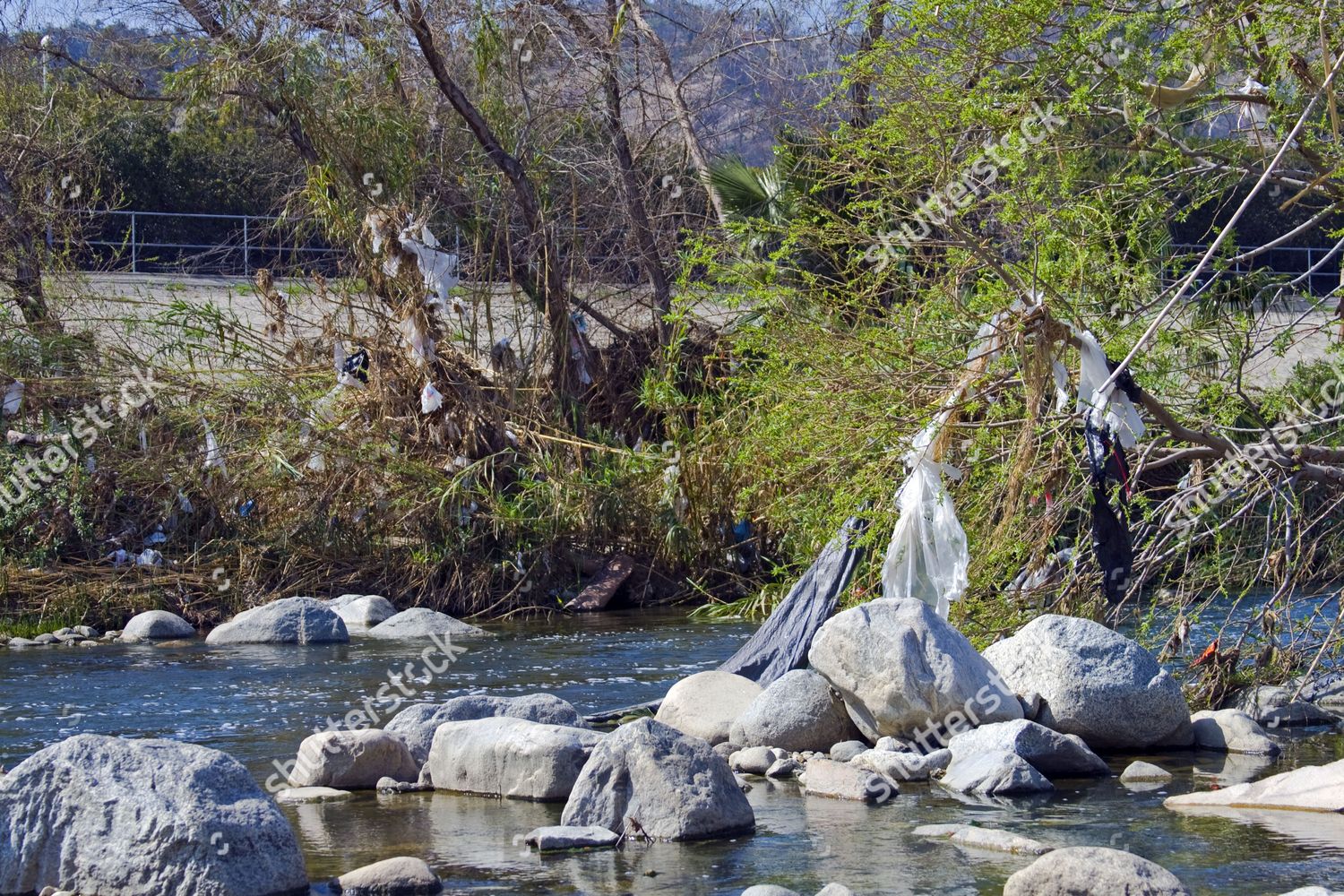 Pollution Los Angeles River Usa Plastic Editorial Stock Photo - Stock ...