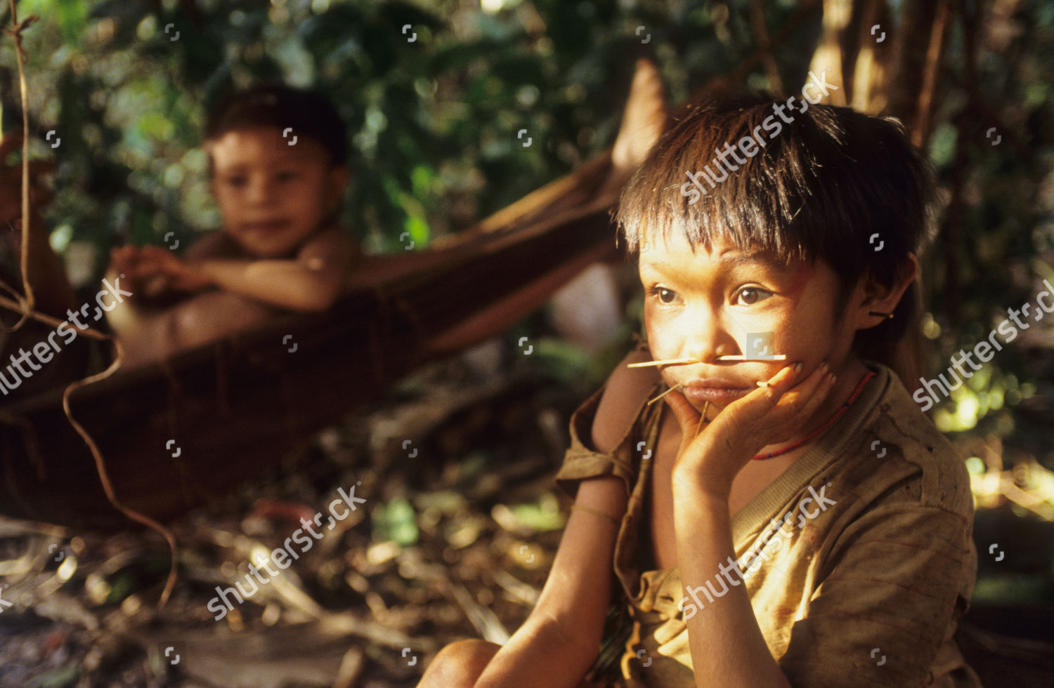 Yanomami Amerindians Venezuelan Amazonas Serra Parima - Foto de stock ...