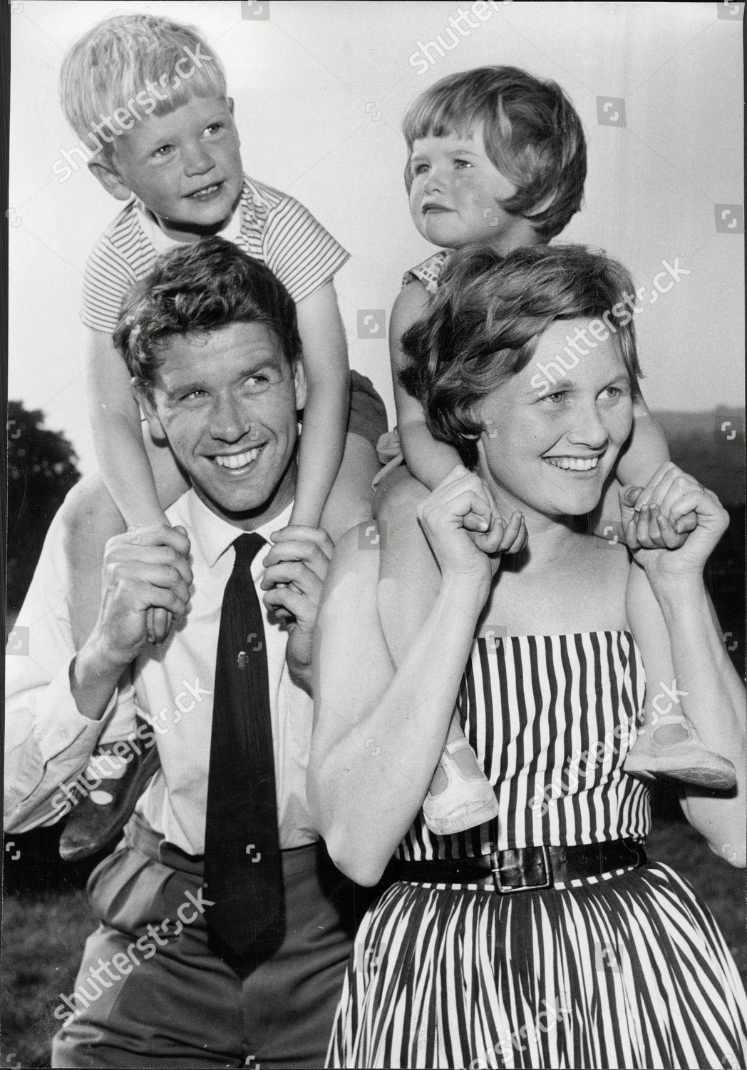 Cricketer Harold Rhodes His Wife Children Editorial Stock Photo - Stock ...