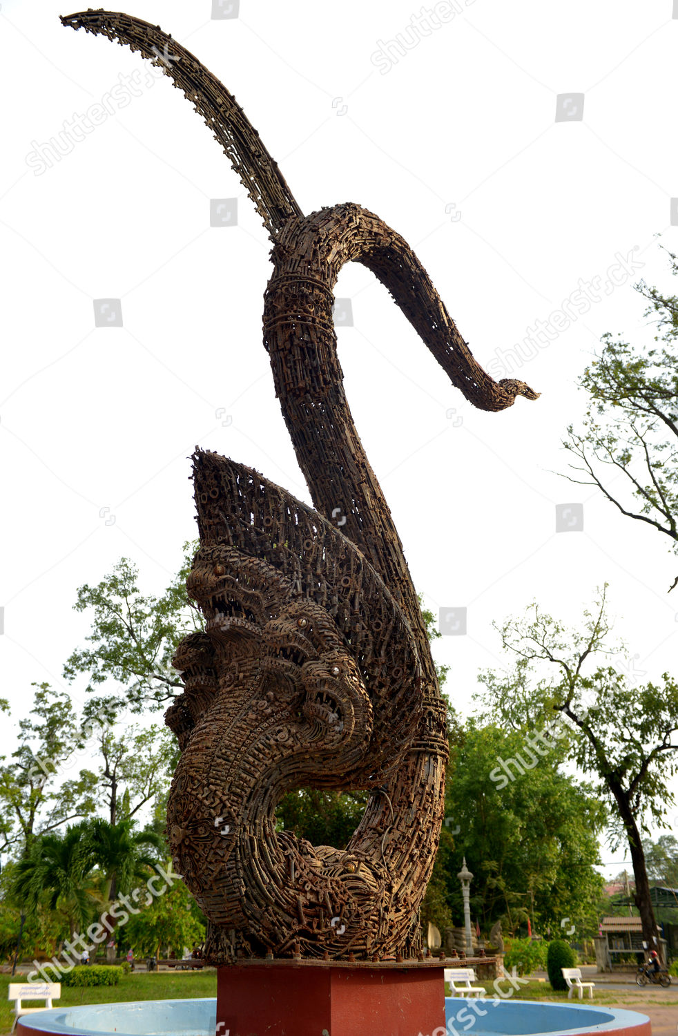 Naga Snake Statue Peace Artwork Made Editorial Stock Photo - Stock ...