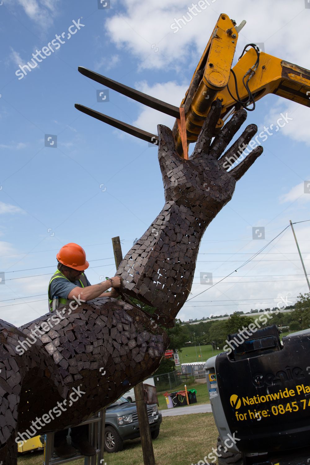 Artist Andy Rawlings Puts His Sculpture Editorial Stock Photo - Stock ...