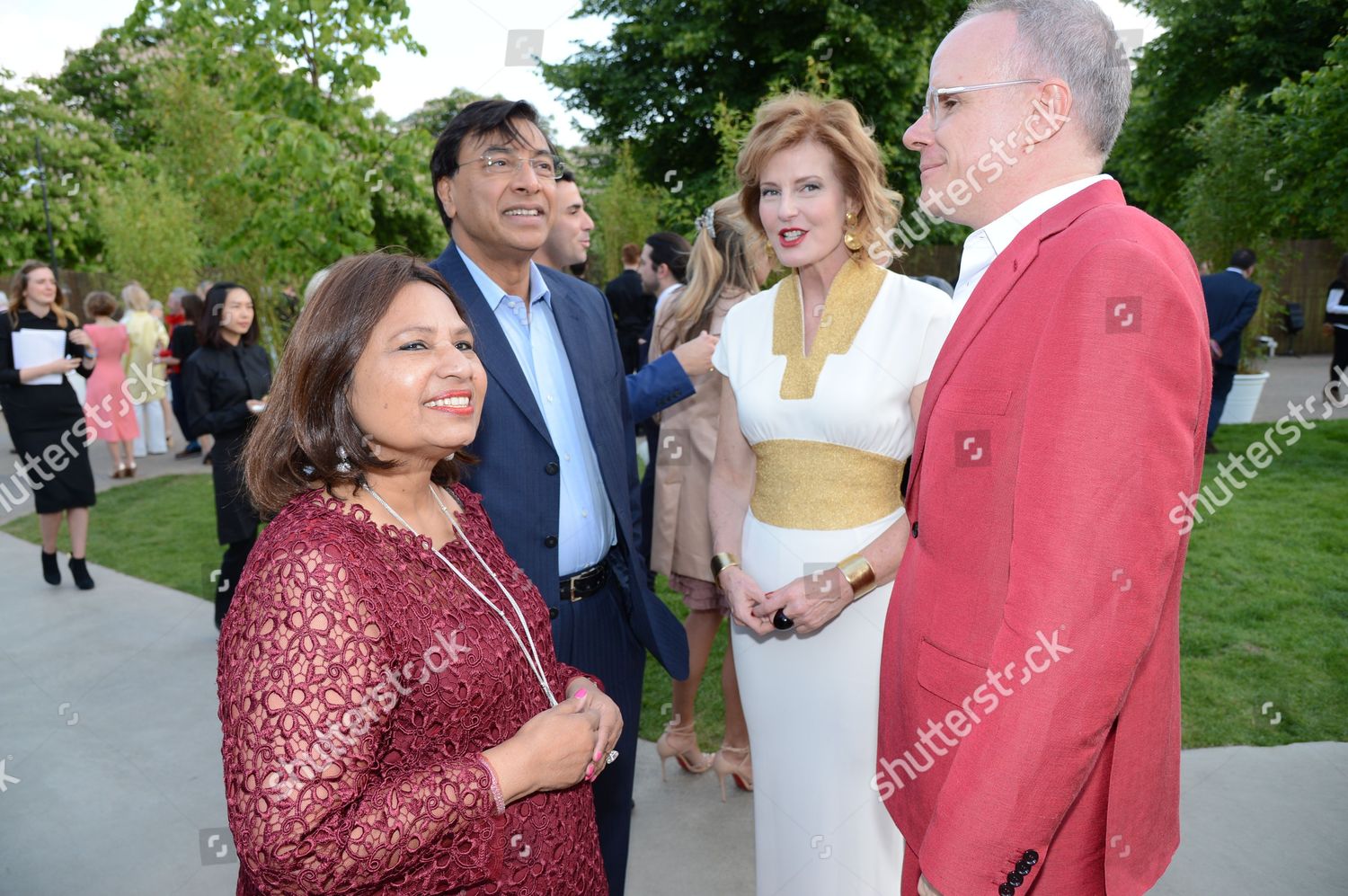Lakshmi Mittal Wife Usha Hans Ulrichobrist Editorial Stock Photo ...