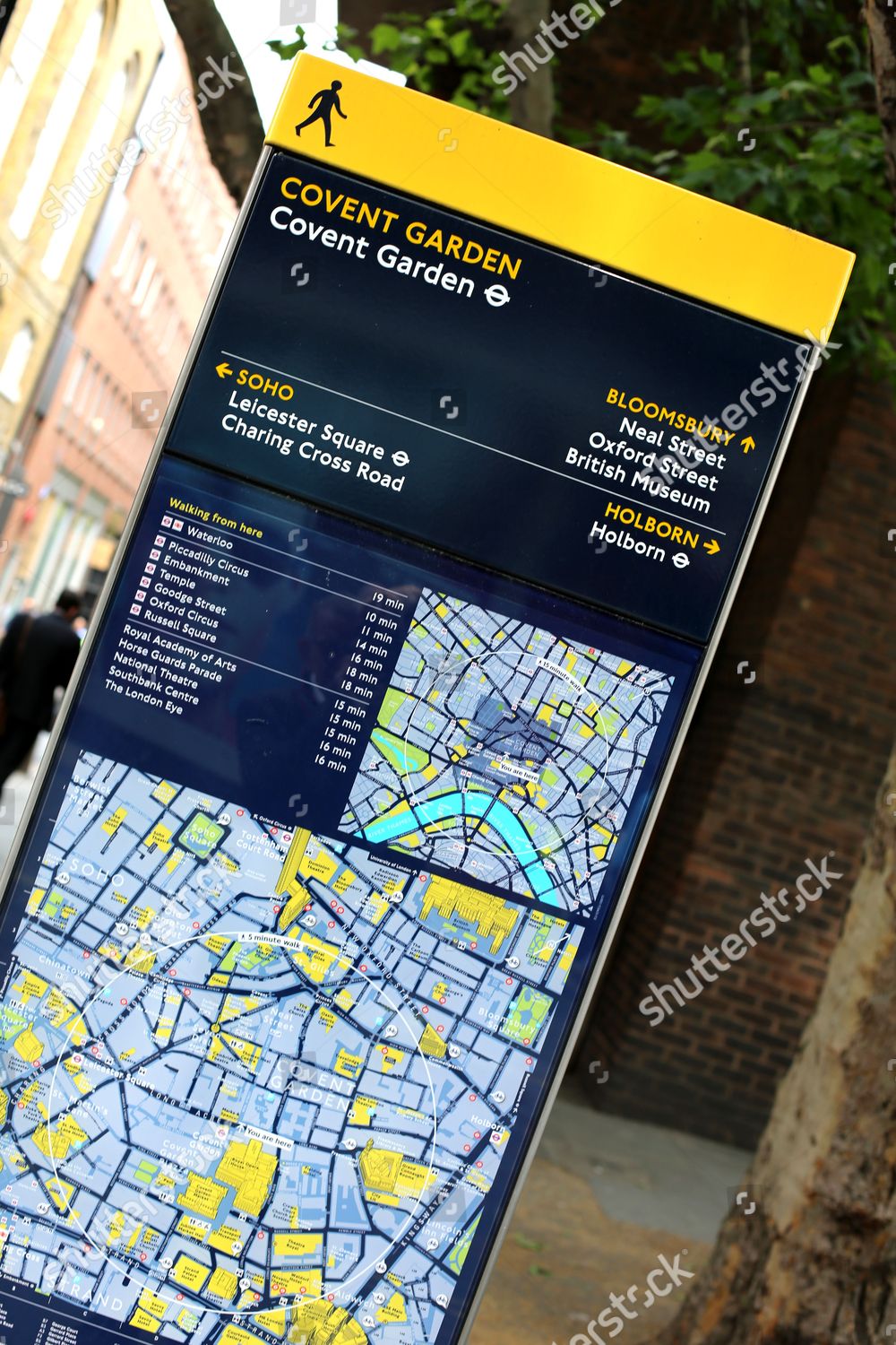 Covent Garden Tourist Direction Map London Editorial Stock Photo ...