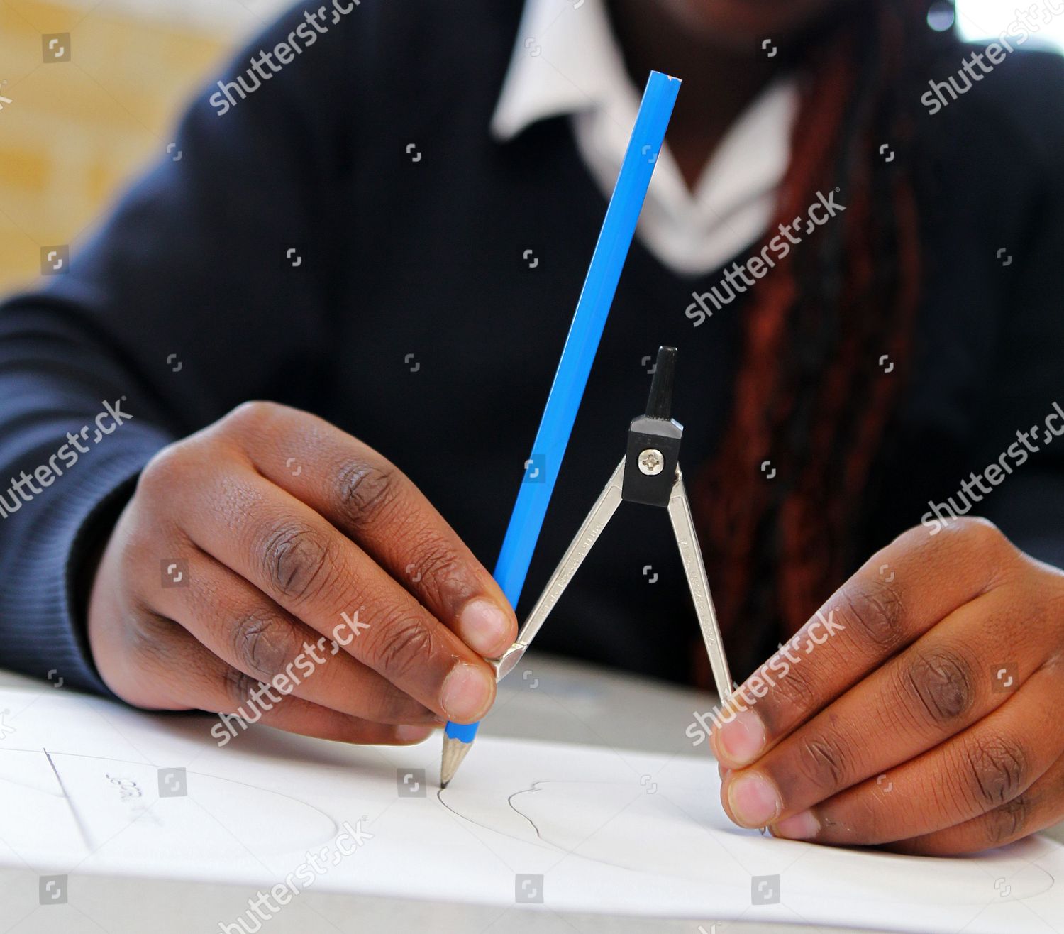 School Children Maths Compass Editorial Stock Photo - Stock Image ...
