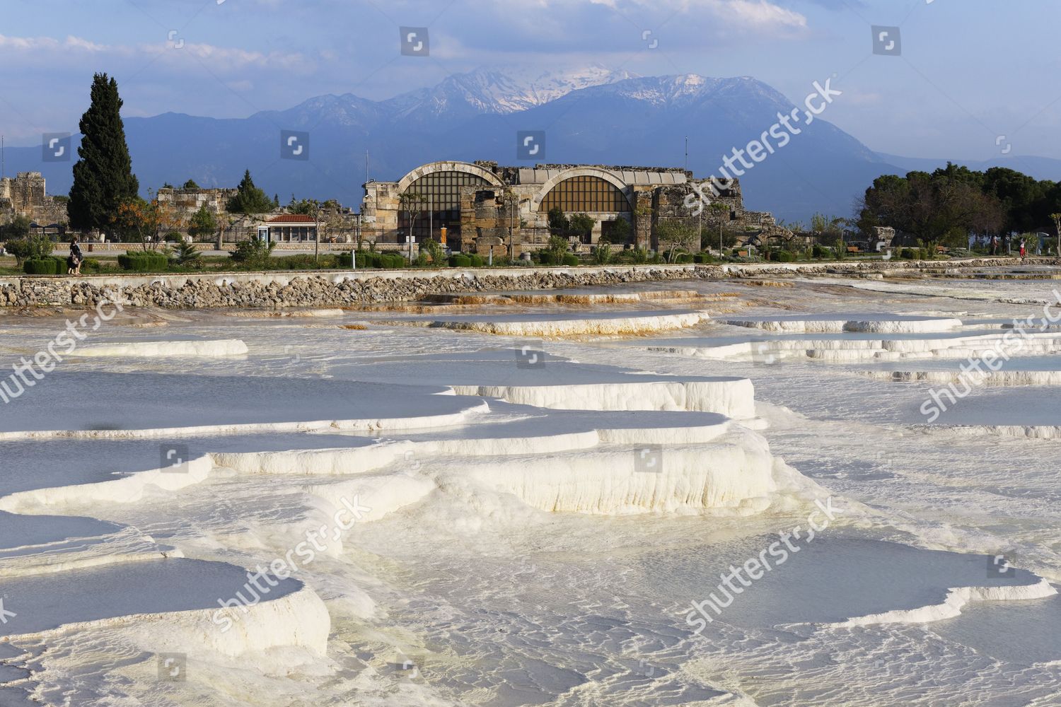 Travertine Terraces Pamukkale Hierapolis Archeological Museum Editorial Stock Photo - Stock ...