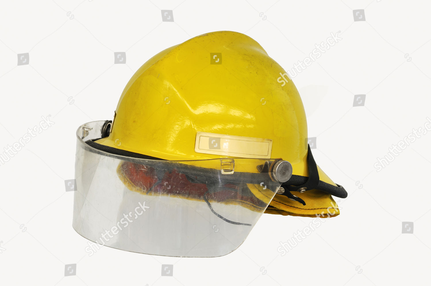 Canadian Firefighters Helmet Neck Protection Reflector Editorial Stock ...